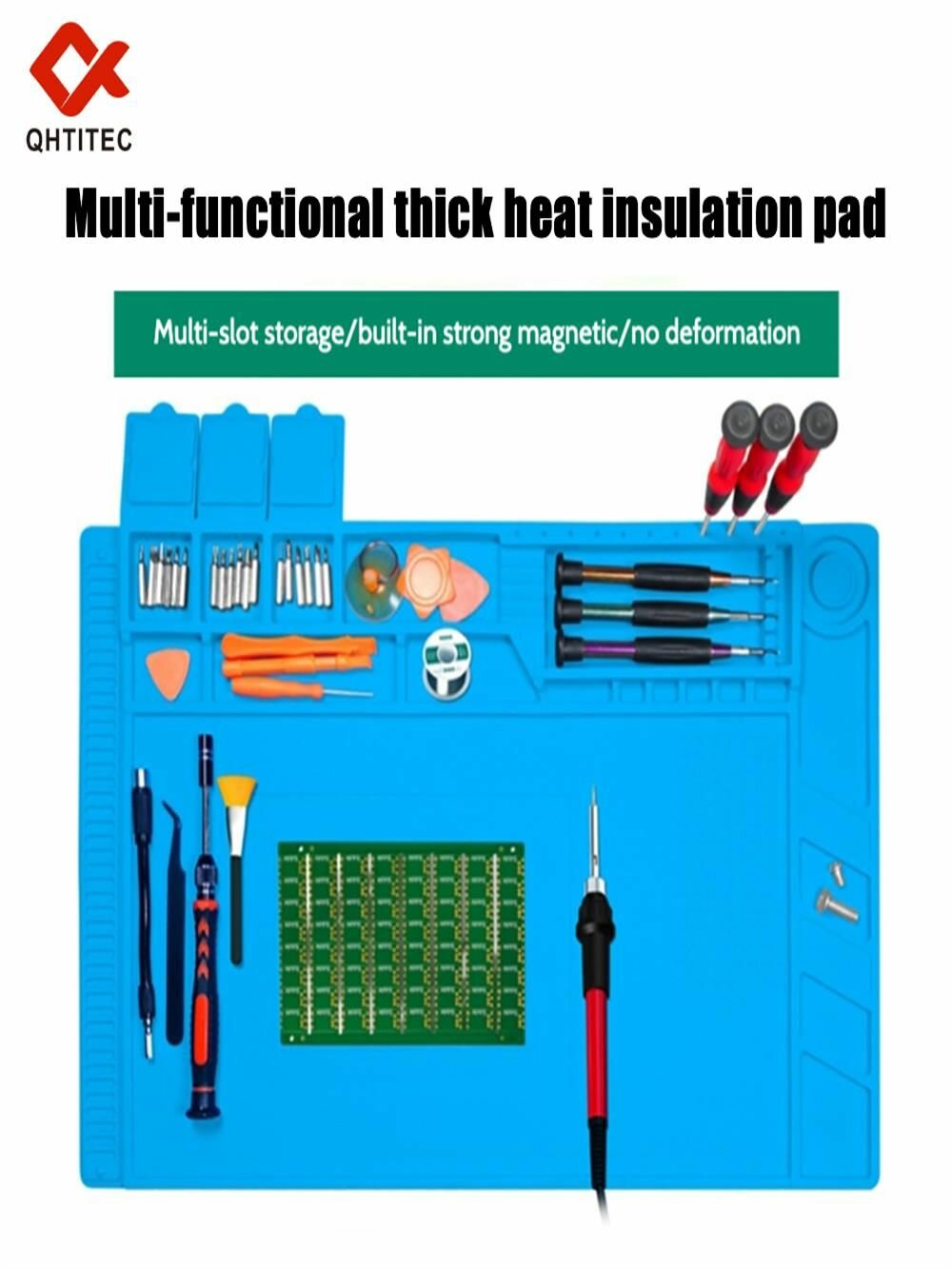 Термостойкие коврики для электронной сварки и ремонта (450х300мм), с магнитным