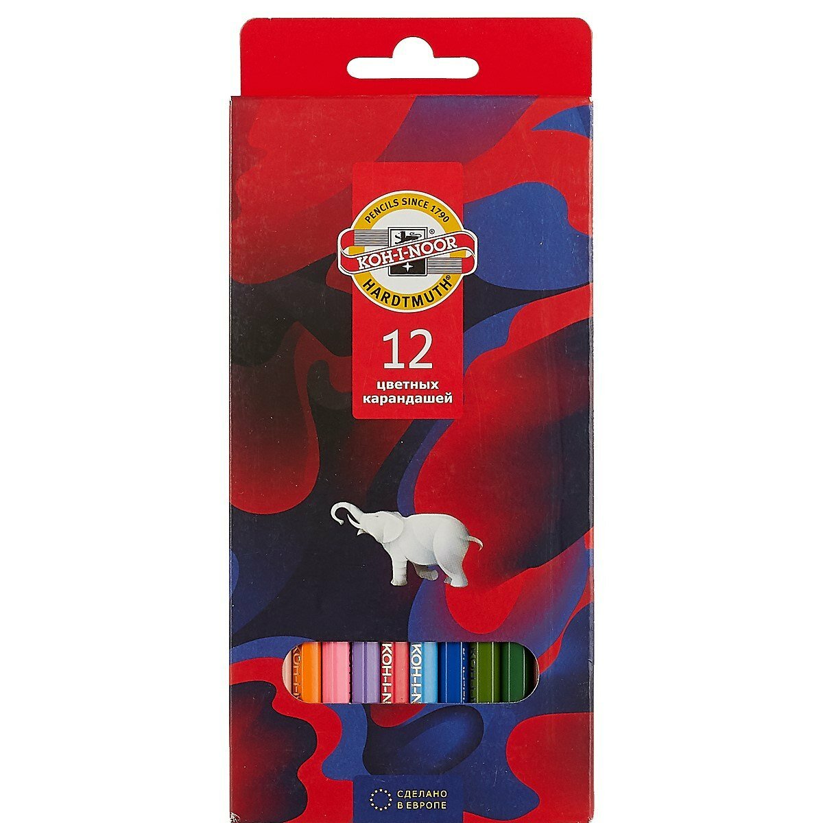 Карандаши цветные Koh-I-Noor, "Элефант", 12 цветов