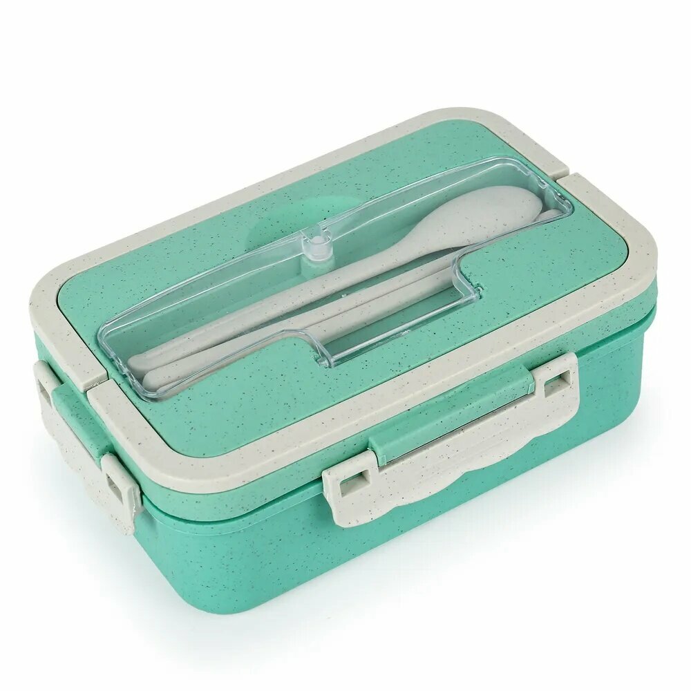 Контейнер для еды из пшеничной соломы с разделителями, подходит для микроволновой печи, ланчбокс для студентов и офисных работников