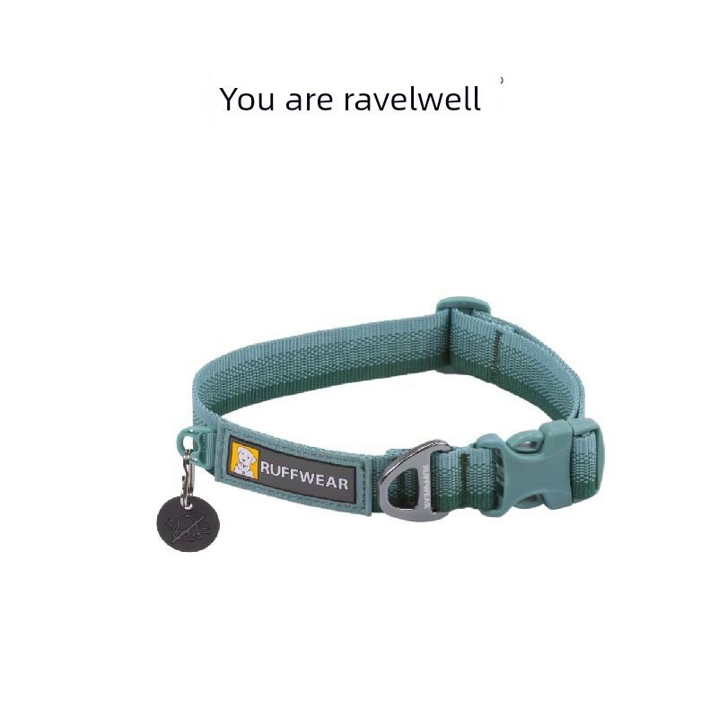 Ruffwear Речной камень зеленый ошейник для собак размер L - регулируемая окружность шеи 51-66 см, подходит для крупных