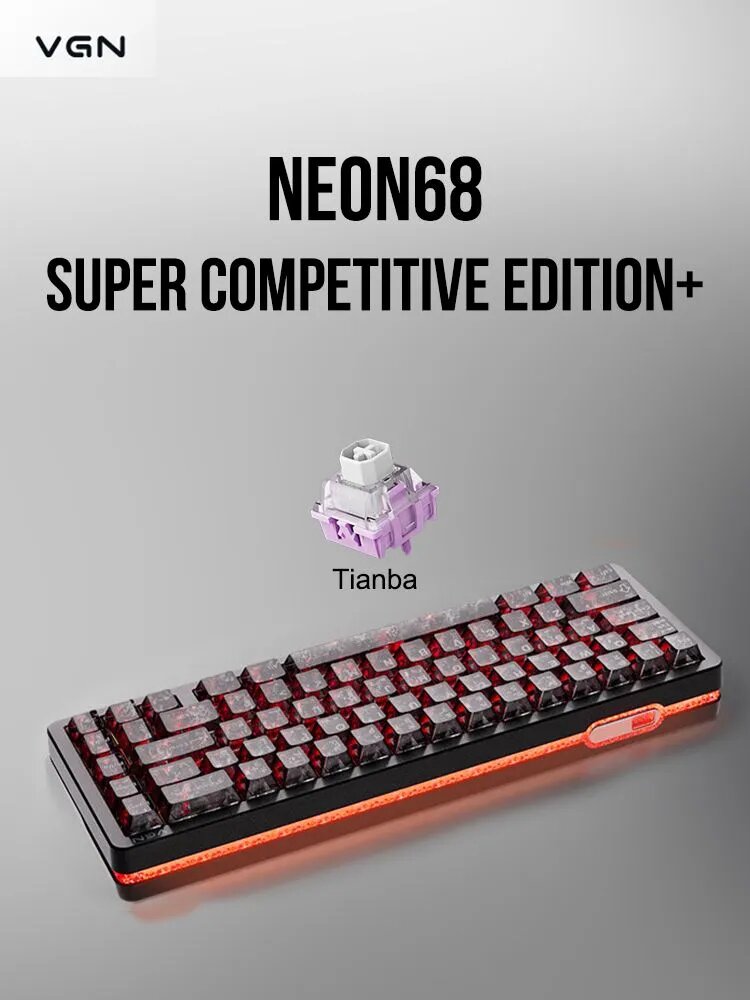 VGN Игровая клавиатура проводная Neon 68 Super Competitive Edition+, Английская раскладка, черный