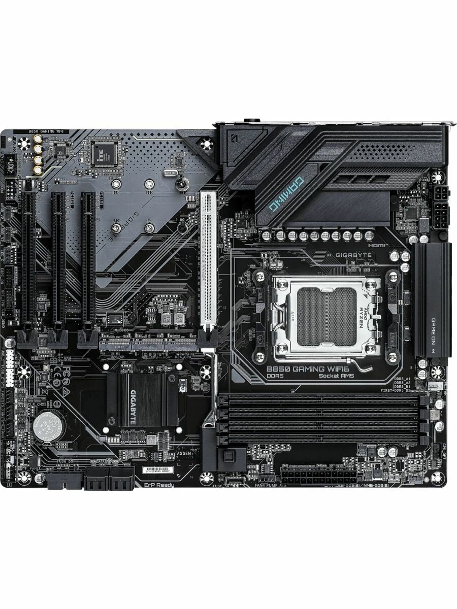 Материнская плата Gigabyte B850 GAMING WIFI6 Socket AM5 AMD B850 ATX AC 97 8ch(7.1) GbLAN RAID+HDMI+DP