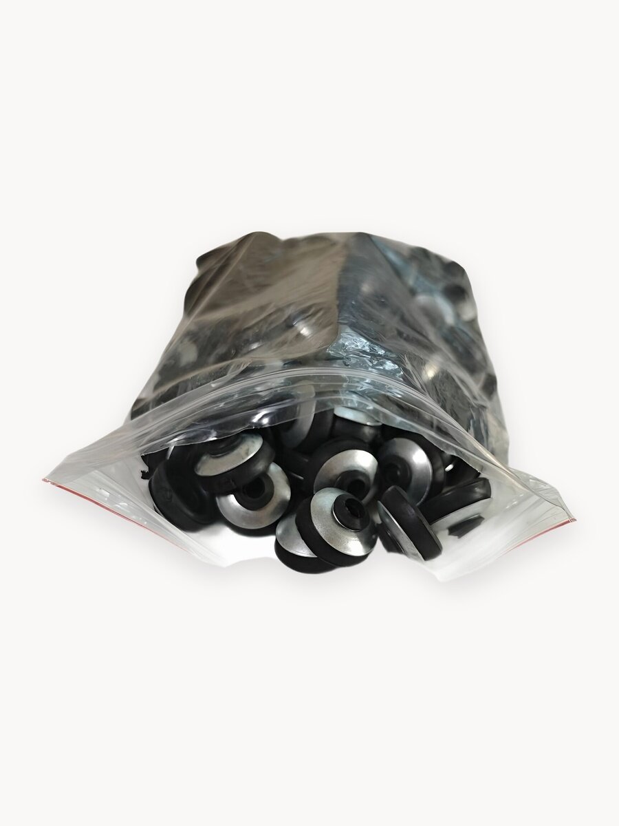 Термошайба, для поликарбоната, с уплотнителем, черная, 25мм, 100шт.