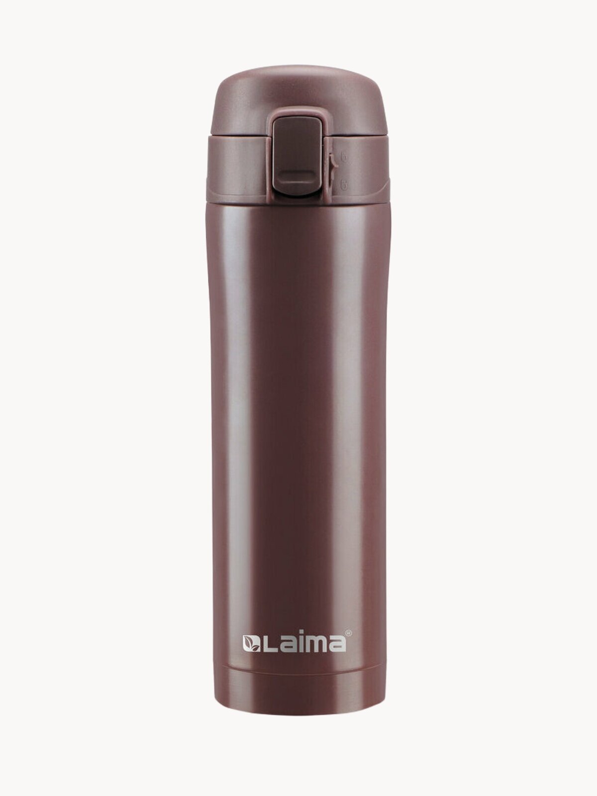 Термокружка для кофе / термостакан/термос для чая посуда автомобильная с двойной стенкой из нержавеющей стали SUS304, 470 мл, имперский коричневый матовый, Laima, 608082