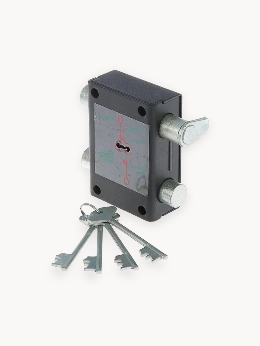 Замок дверной накладной РИФ-1 гаражный для металлических дверей