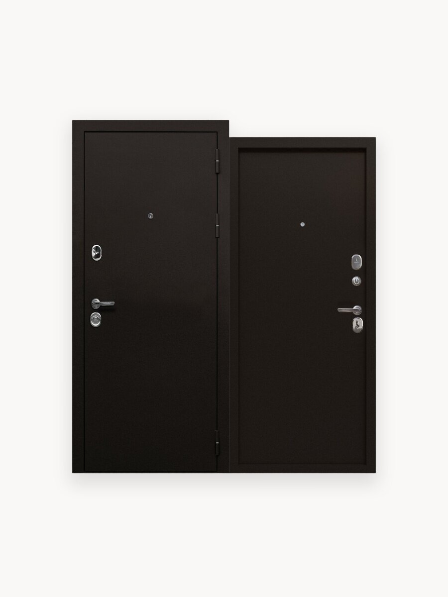 Входная дверь металлическая 10 см Антик мет/мет 2050х960 Правая