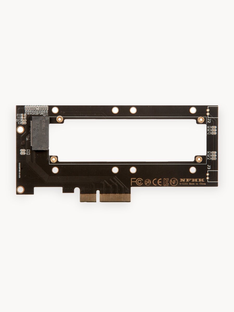 Адаптер-переходник / плата расширения для установки SSD EDSFF E1. S в разъем PCIe x4 / NHFK N-ED01