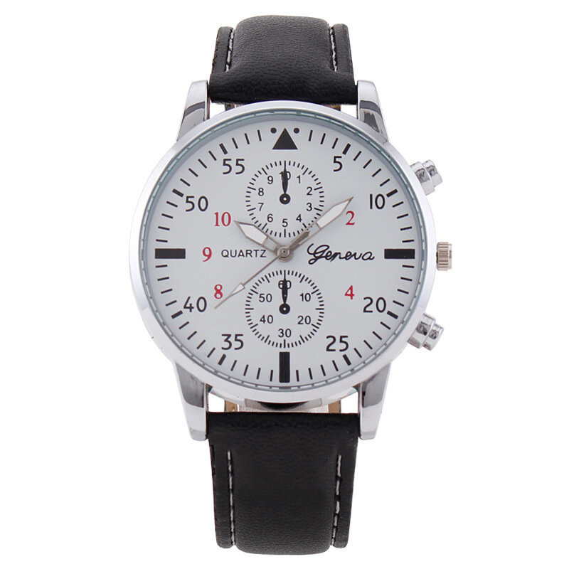 Style Мужские часы Модные минималистичные Кварцевые кожаный ремешок