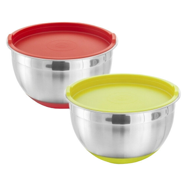 ATTRIBUTE Mix миска 3 л 21 см с крышкой из нержавеющей стали и пластика для кухни 1шт