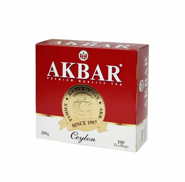 Akbar Чай черный Ceylon, 100 пак, 3 упаковки