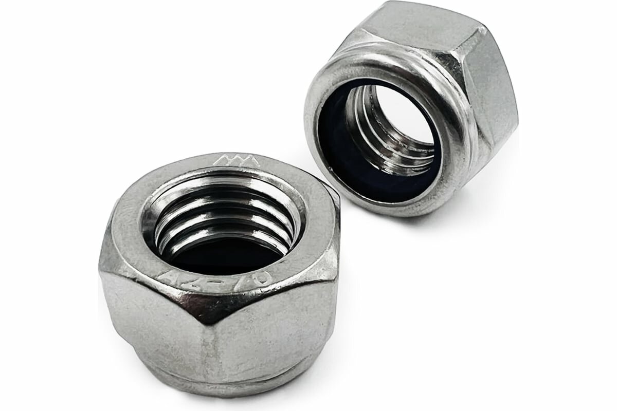 KREPFIELD Гайка Нержавеющая М6 DIN 985 А2 самоконтрящаяся 100 шт 985А2-70ГАЙКАМ6-100