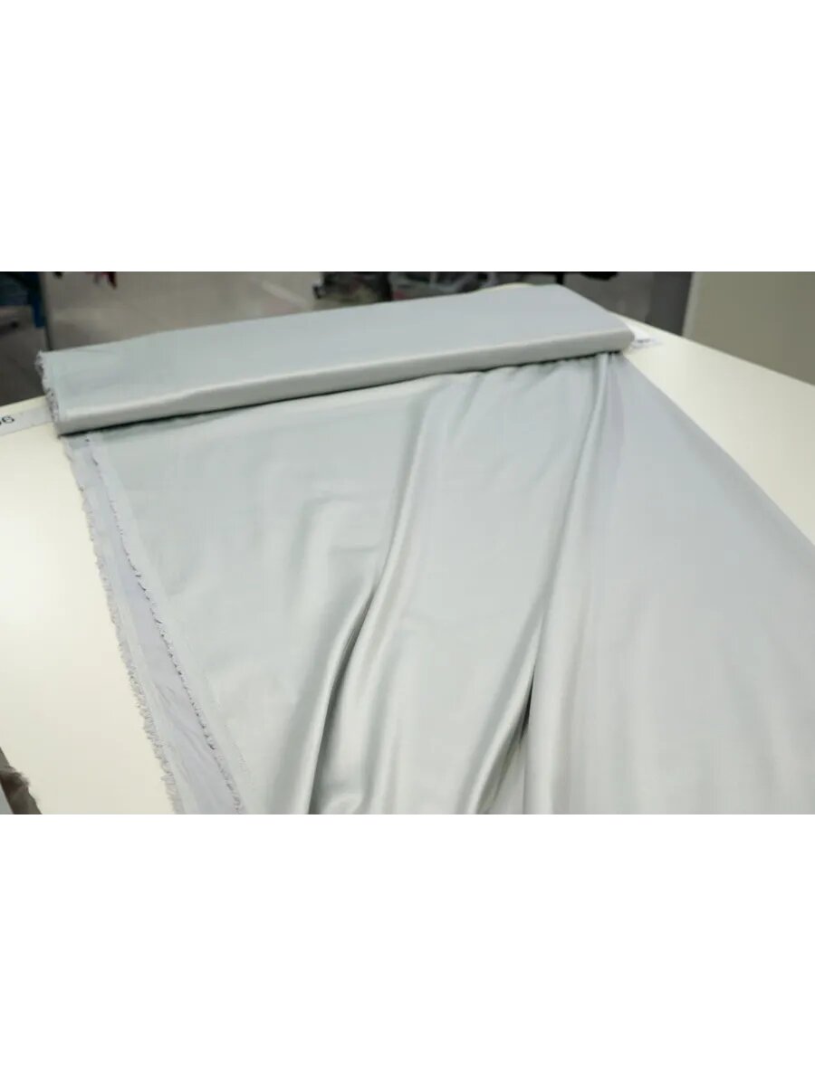 Ткань Хлопок сатин плотный серый металлик 1 метр