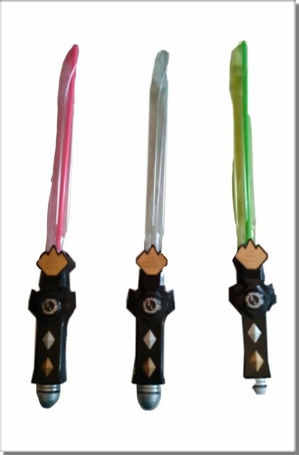 3 шт. Комплект. Меч со звуковыми и световыми эффектами, с проректором .