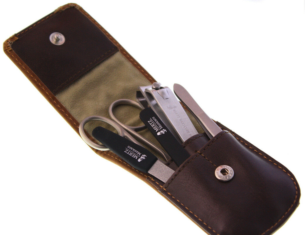 Мужской маникюрный набор Mertz 60034 из Германии, 5 предметов