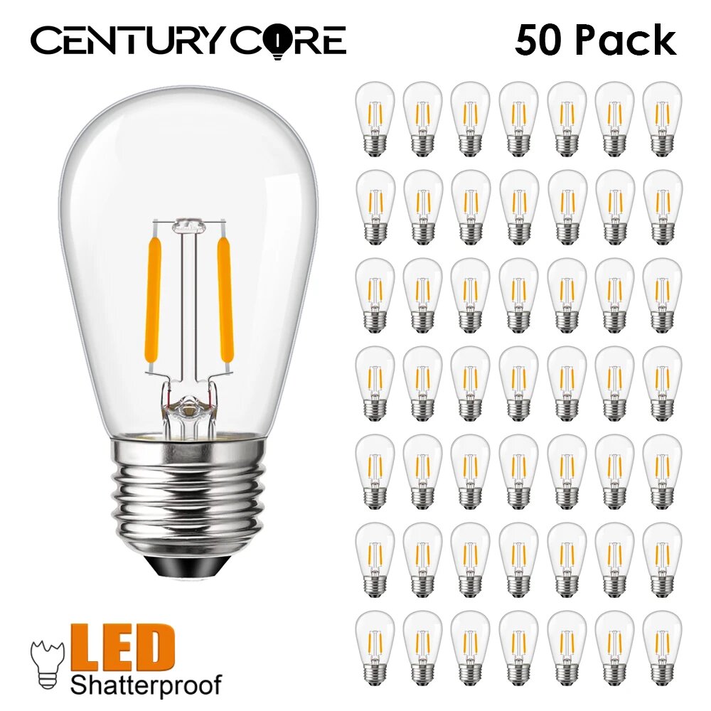 LED лампа Grensk S14 прозрачная 2Вт 110V/220V 50 Pack, E27 220V