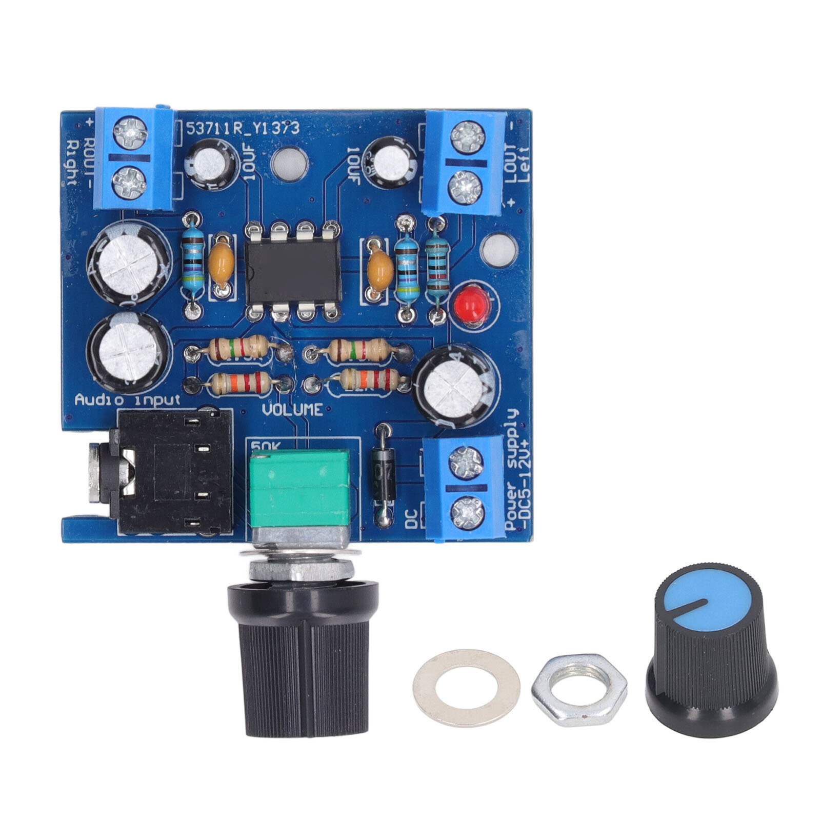 Аудиоусилитель 15 Вт, двухканальный, регулировка громкости, 5 12 В