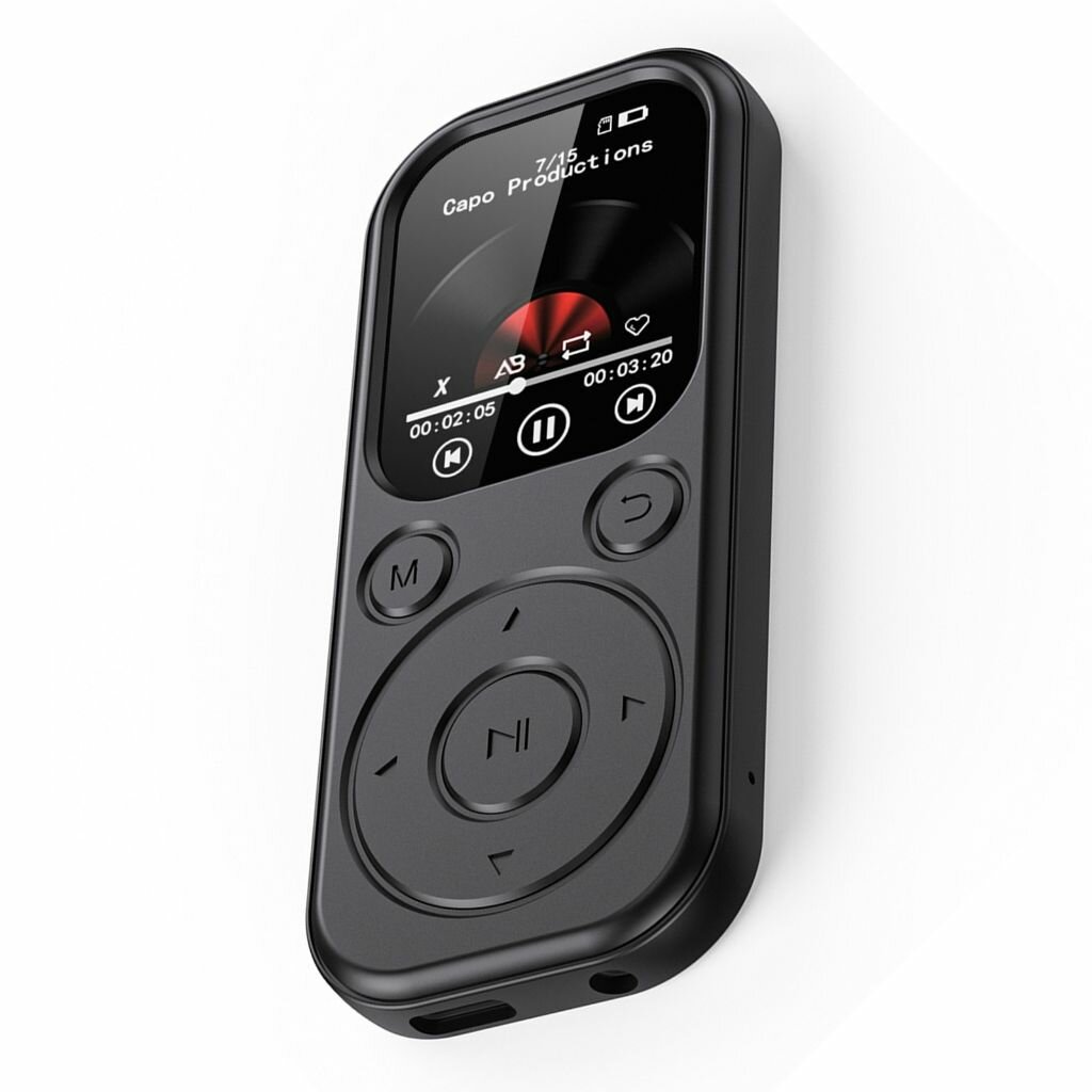 Многофункциональный MP3-плеер с Bluetooth 5.4 и быстрой зарядкой Type C, Черный