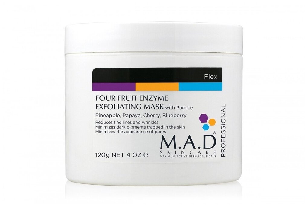 Энзимная мультифруктовая маска «SUPER POLISH» FOUR FRUIT ENZYME EXFOLIATING MASK, 120 Г | M.A.D SKINCARE