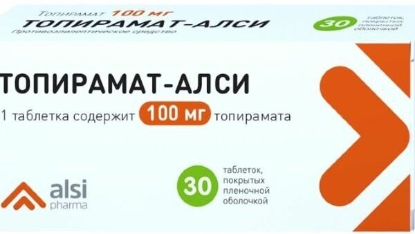 Топирамат-алси таблетки п/о плен. 100мг 30шт