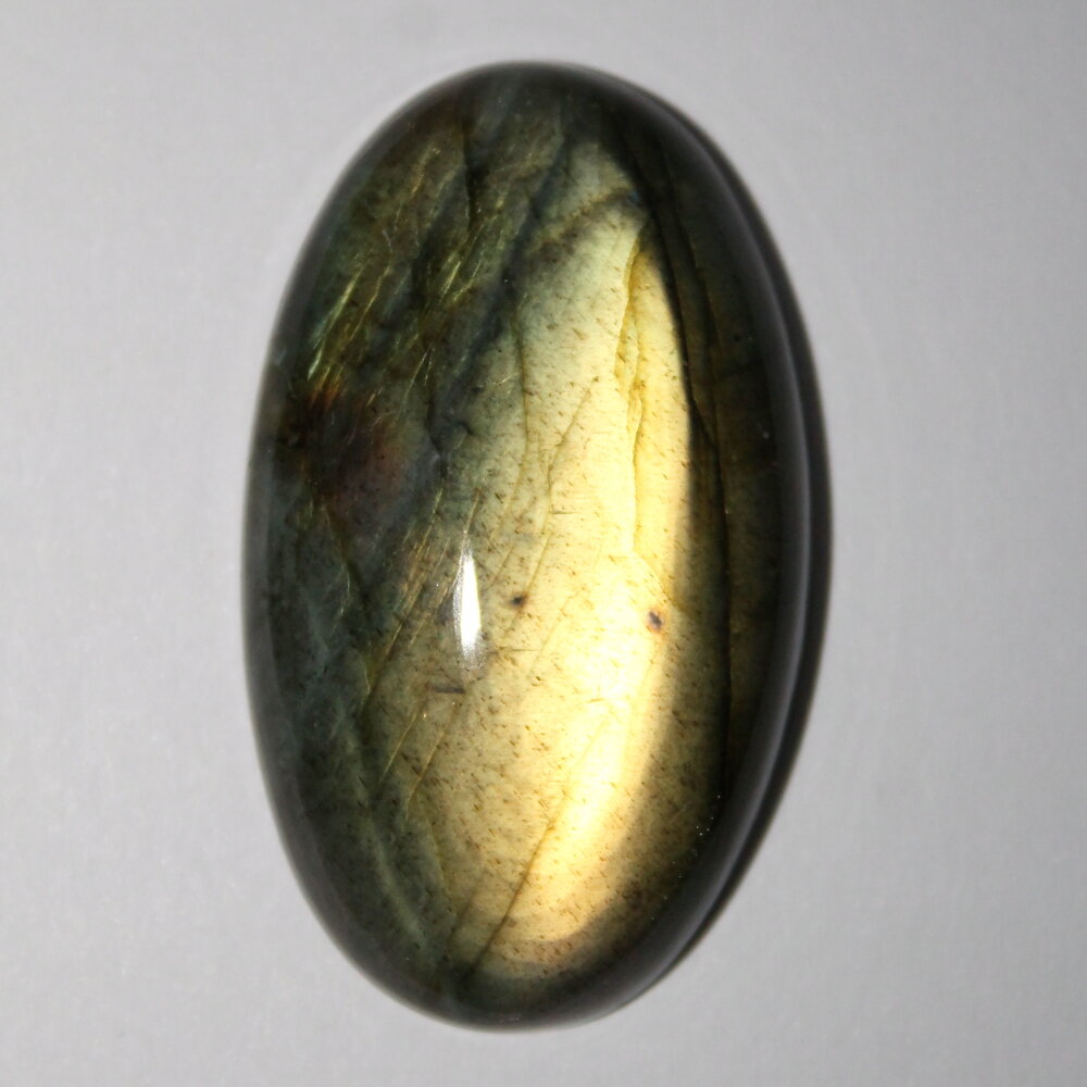 Коллекционный кабошон Лабрадор, 40х24х4 мм, Мадагаскар, "True Stones"