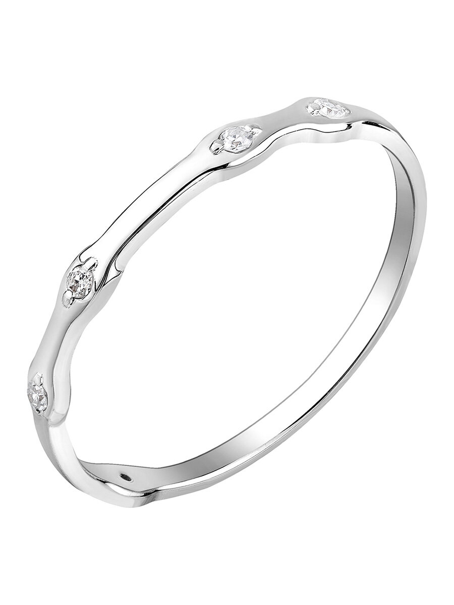 Кольцо наборное, белое, красное золото, 585 проба, бриллиант