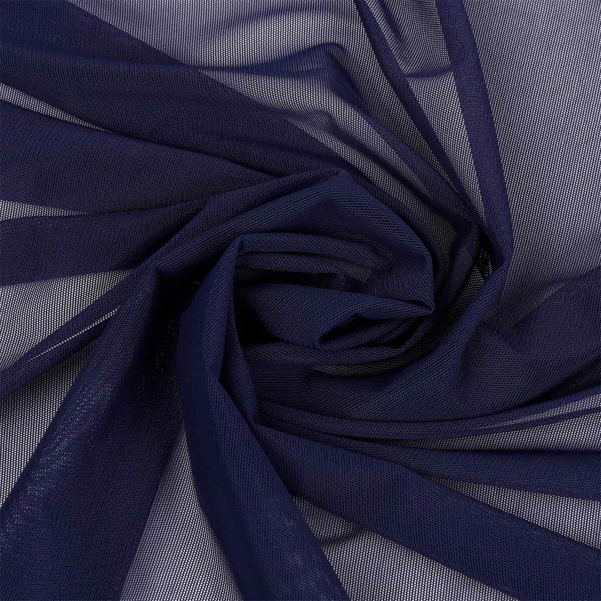 Сетка эластичная для шитья, 160см*3м, 80 г/м², Айрис (061 темно-синий)