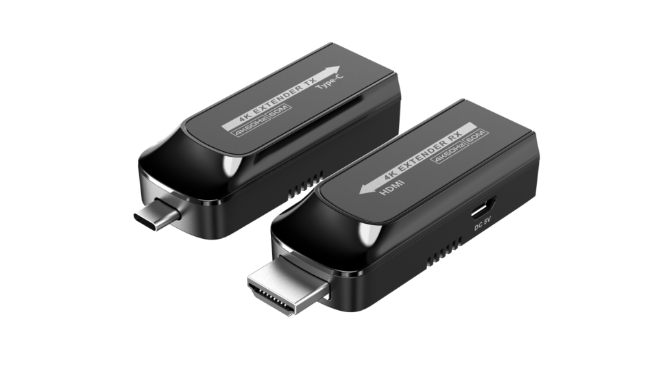 LENKENG LKV600H удлинитель Type-C, 4K, CAT6, до 60 метров, HDMI
