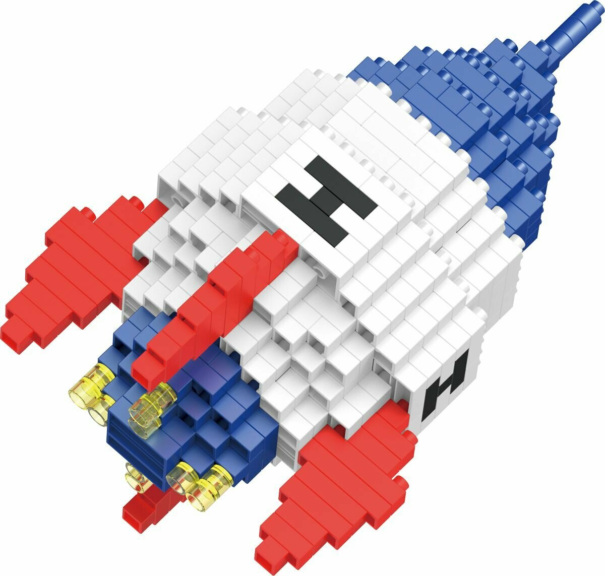 Детский пластиковый конструктор "Поделкин" PLK-02 №07 Ракета 337 элемент.