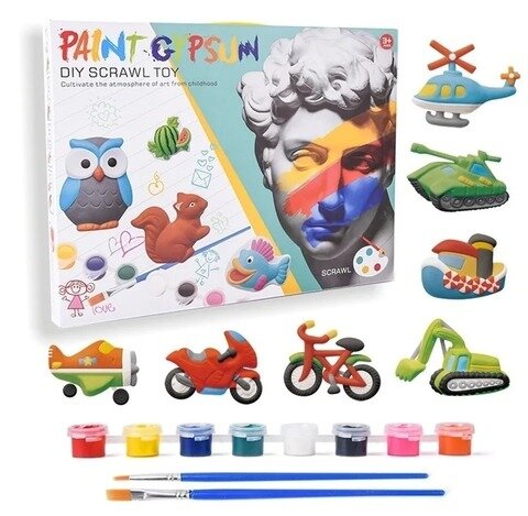 Набор фигурок-раскрасок Paint Gypsum Транспорт