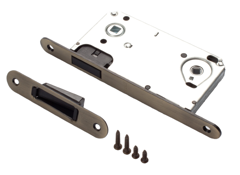 Магнитная защелка сантехническая ренц, бронза античная