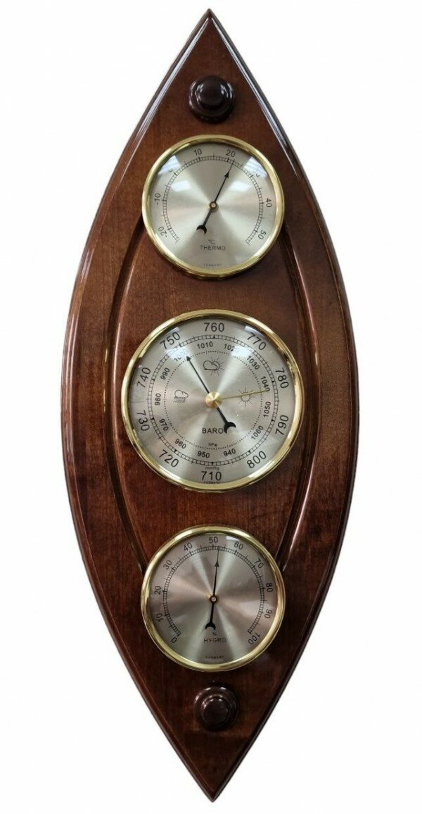 Метеостанция настенная 3 в 1 (барометр, гигрометр, термометр) Бриг+ М-38 "Fleet"