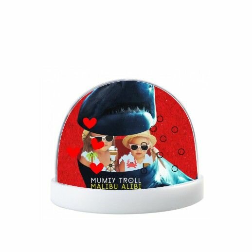 Водяной шар Мумий Тролль №10, Блестки-сердечки