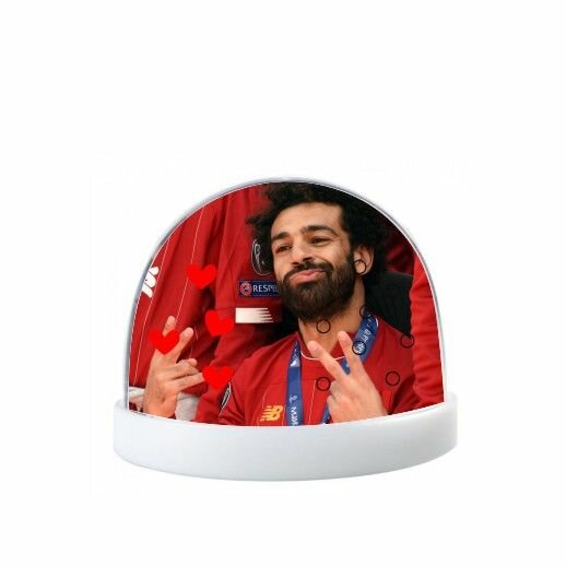 Водяной шар Мохамед Салах, Mohamed Salah №12, Блестки-сердечки