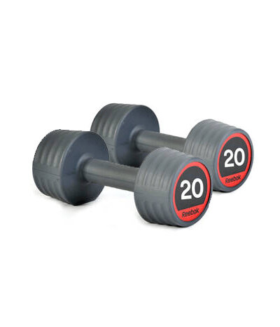 Гантели Reebok RSWT-10070, обрезиненные, 20кг, неразборные, 2шт