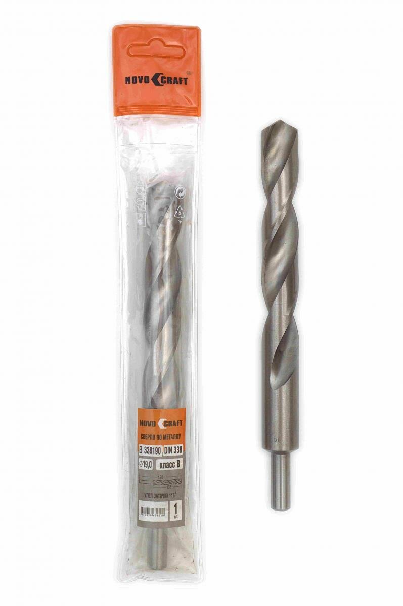 Сверло по металлу 19,0 мм Novocraft Sand хвостовик 10 мм, DIN 388, уп. 1 шт.