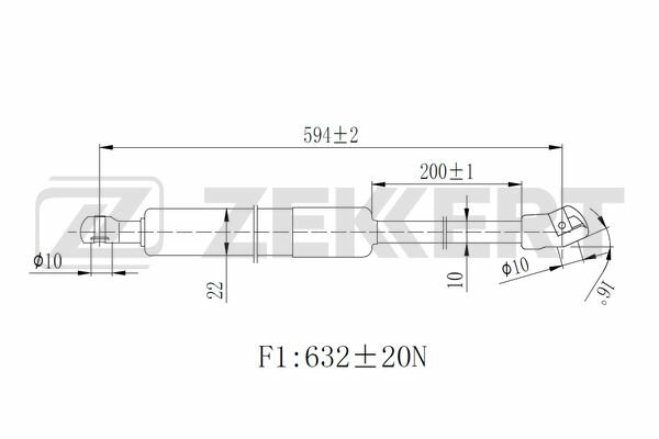 Амортизатор багажника Lexus RX (_L1_) 08- Zekkert