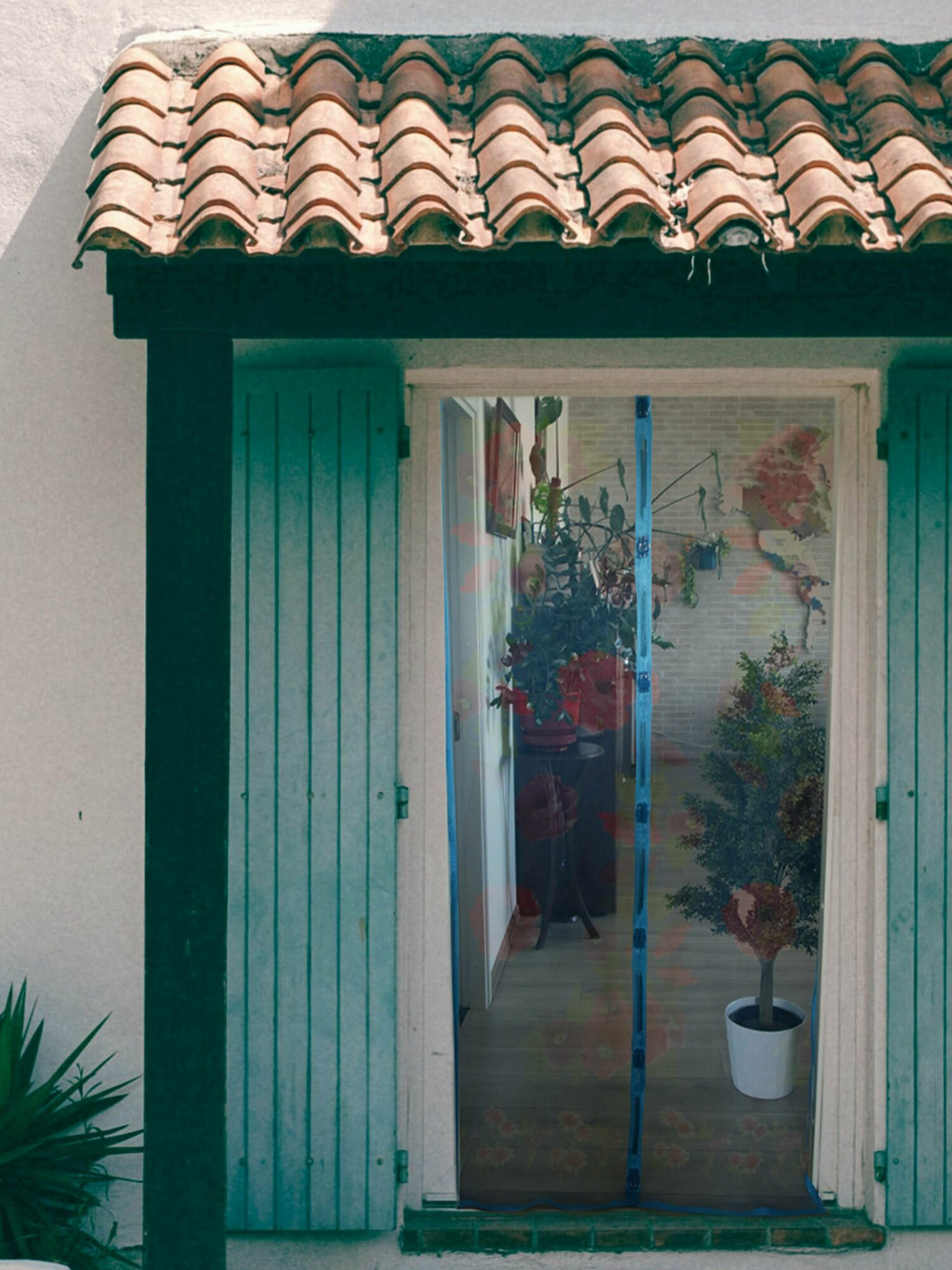 Сетка противомоскитная для дверей с застежкой на магнитах 210х50см-2шт