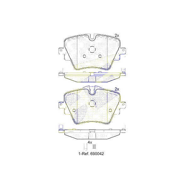ICER 182216 (34106860019) колодки дисковые передние