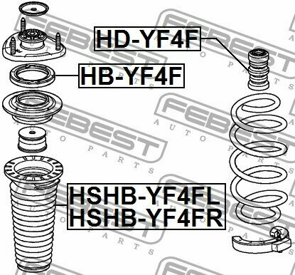 Пыльник переднего амортизатора, HSHBYF4FR FEBEST HSHB-YF4FR