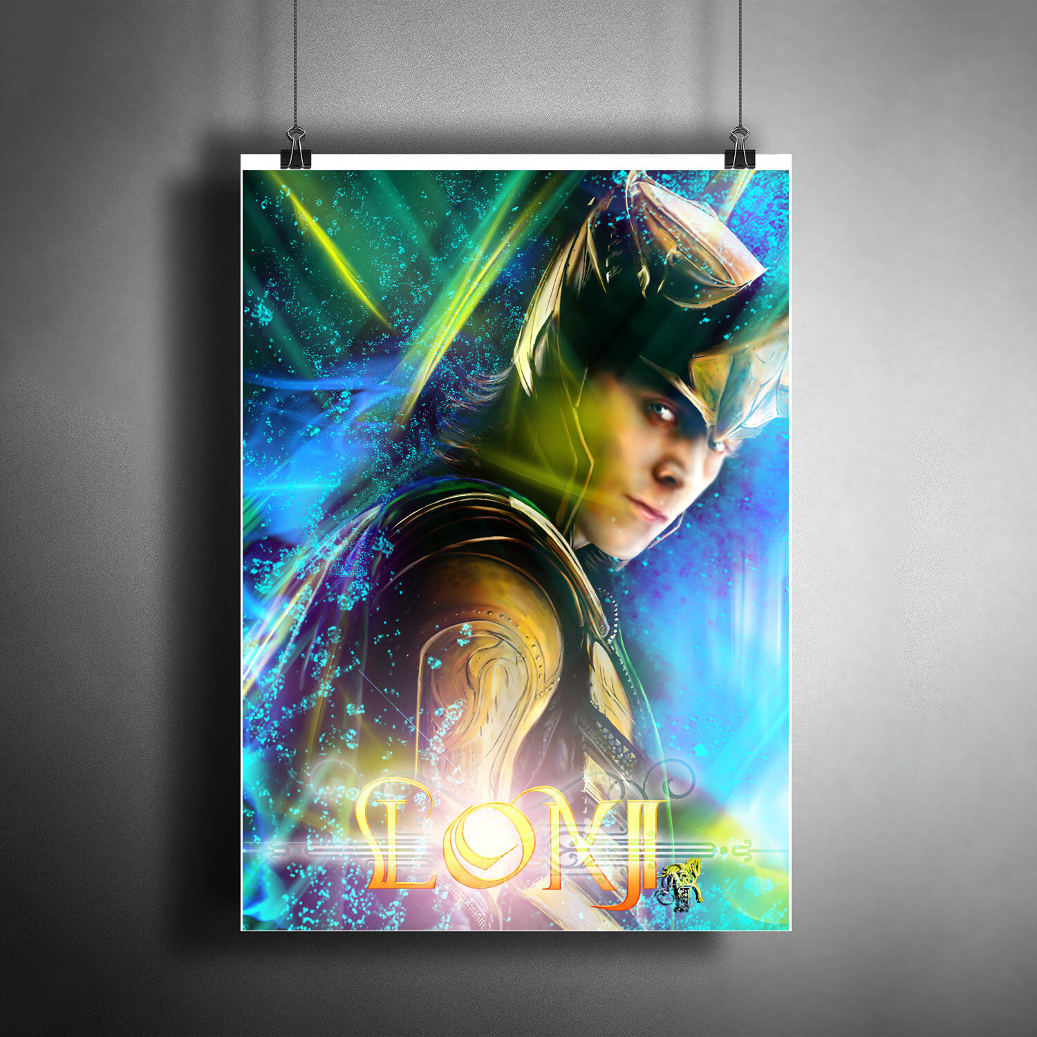 Постер плакат для интерьера "Сериал: Локи. Loki. Актёр Том Хиддлстон. Комиксы Марвел"/ Декор дома, офиса, комнаты A3 (297 x 420 мм)