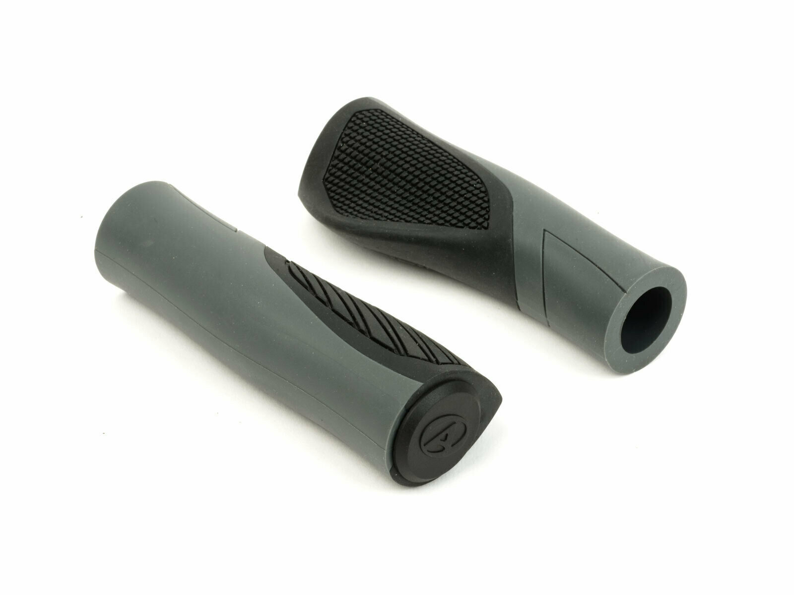 Грипсы велосипедные ручки на руль AGR Ergo R1 130мм резиновые эргономичные 2-х компонентные+гель серые AUTHOR