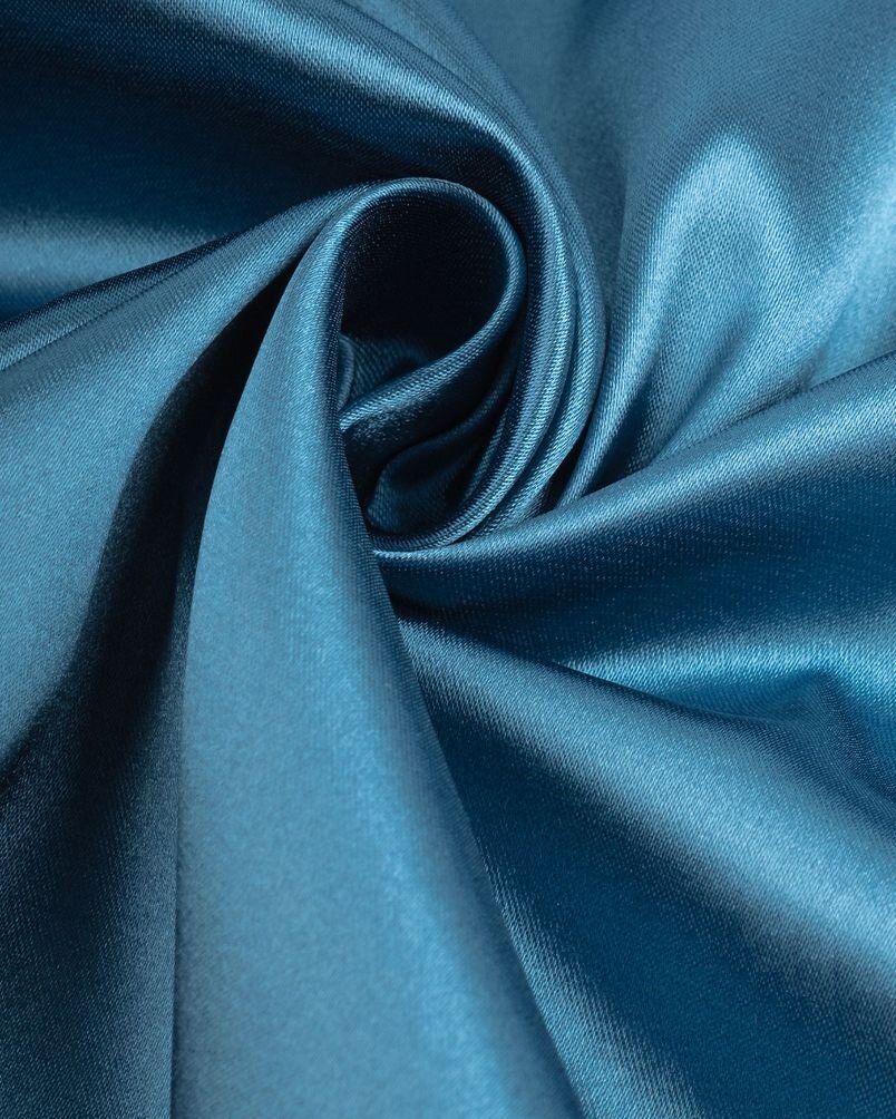 Ткань креп-сатин. Цвет бирюзовый. Готовый отрез 3*1,5м