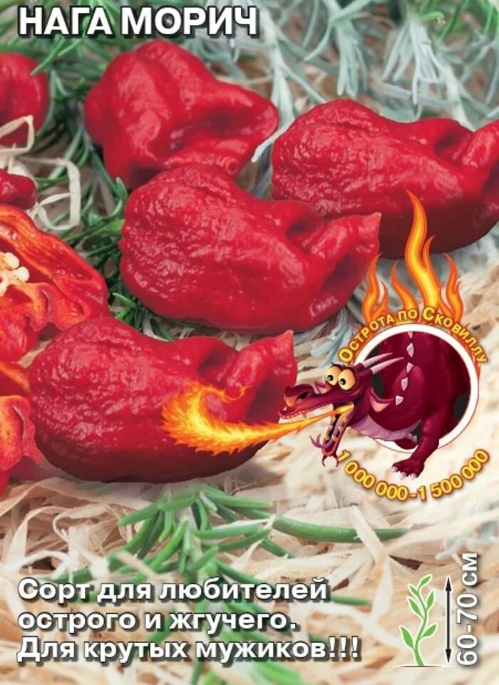 Коллекционные семена перца острого Нага Морич