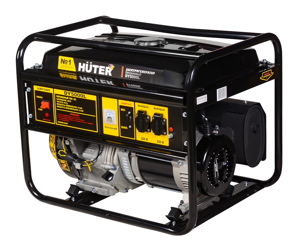 Портативный бензогенератор Huter DY5000L