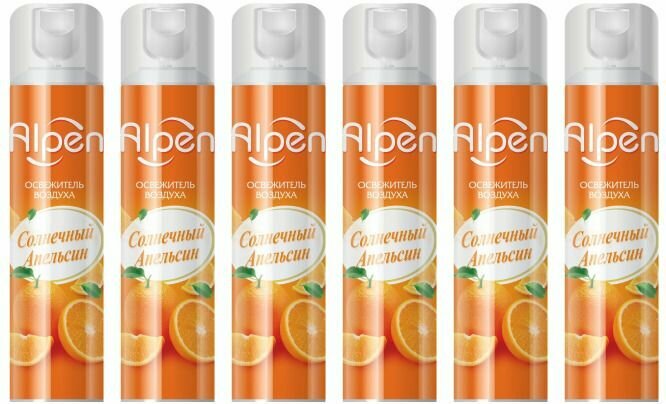 Alpen Освежитель воздуха Солнечный апельсин, 300 мл, 6 штук