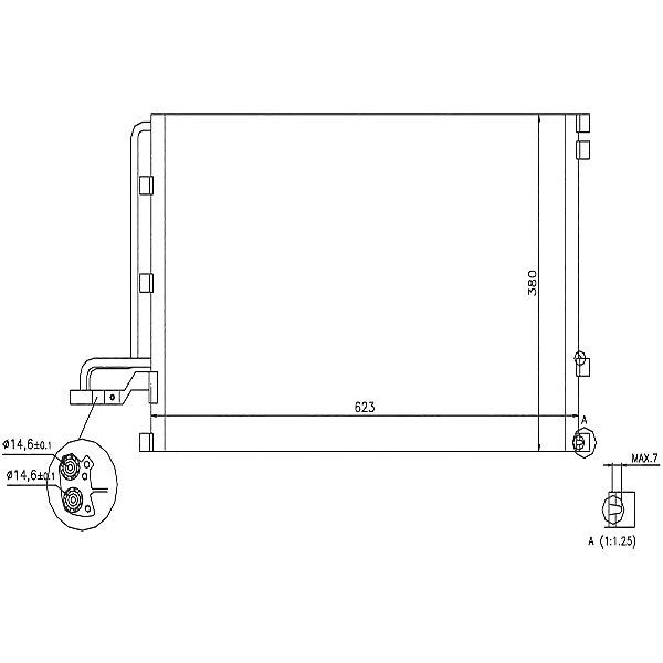 STELLOX 10-45572-SX (1045572_SX / 30647931 / 30661957) радиатор кондиционера\ Volvo (Вольво) s40 / v50 / c30 1.8 / 2.4 / 2.5