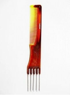 Расческа Valzer янтарная с гребнем двухсторонняя
