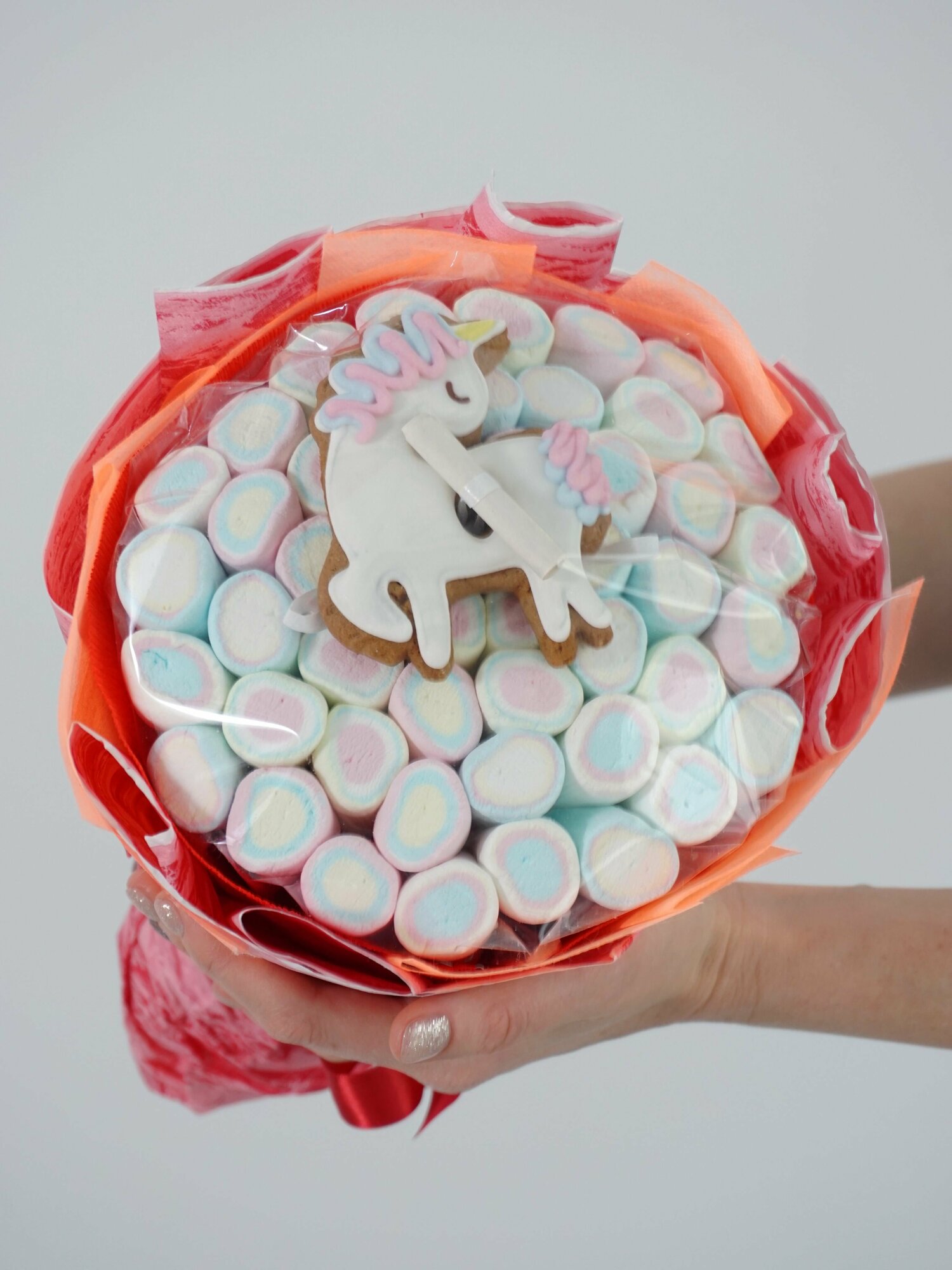 Сладкий букет из маршмеллоу и печенья/Сладкий букет/Вкусный букет в подарок