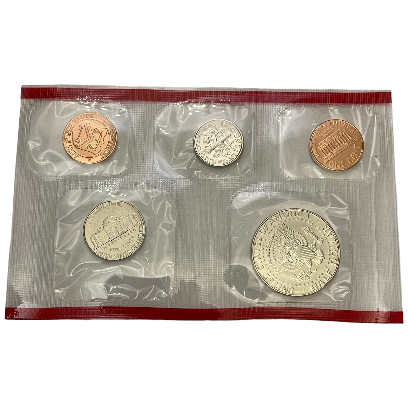 США, набор монет регулярного выпуска 1, 5, 10, 50 центов 1999 г. (D) (Запайка)