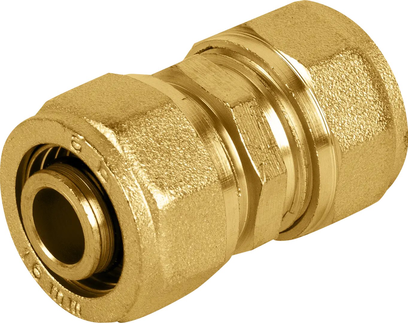 Муфта Aquabeam 16x16 мм латунь ABO.303. Y.001616